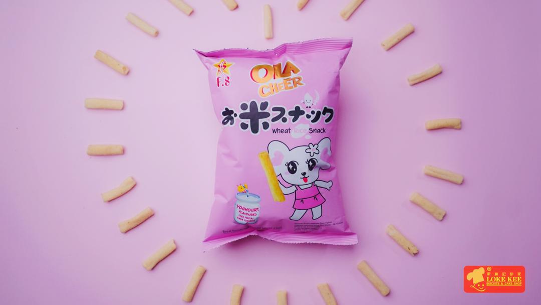 OLA CHEER YOGURT WHEAT RICE SNACK 60G